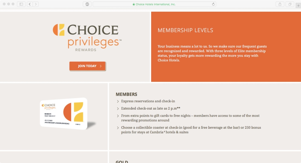 Choice Privileges Platinum Status Match - You Have Been Upgraded